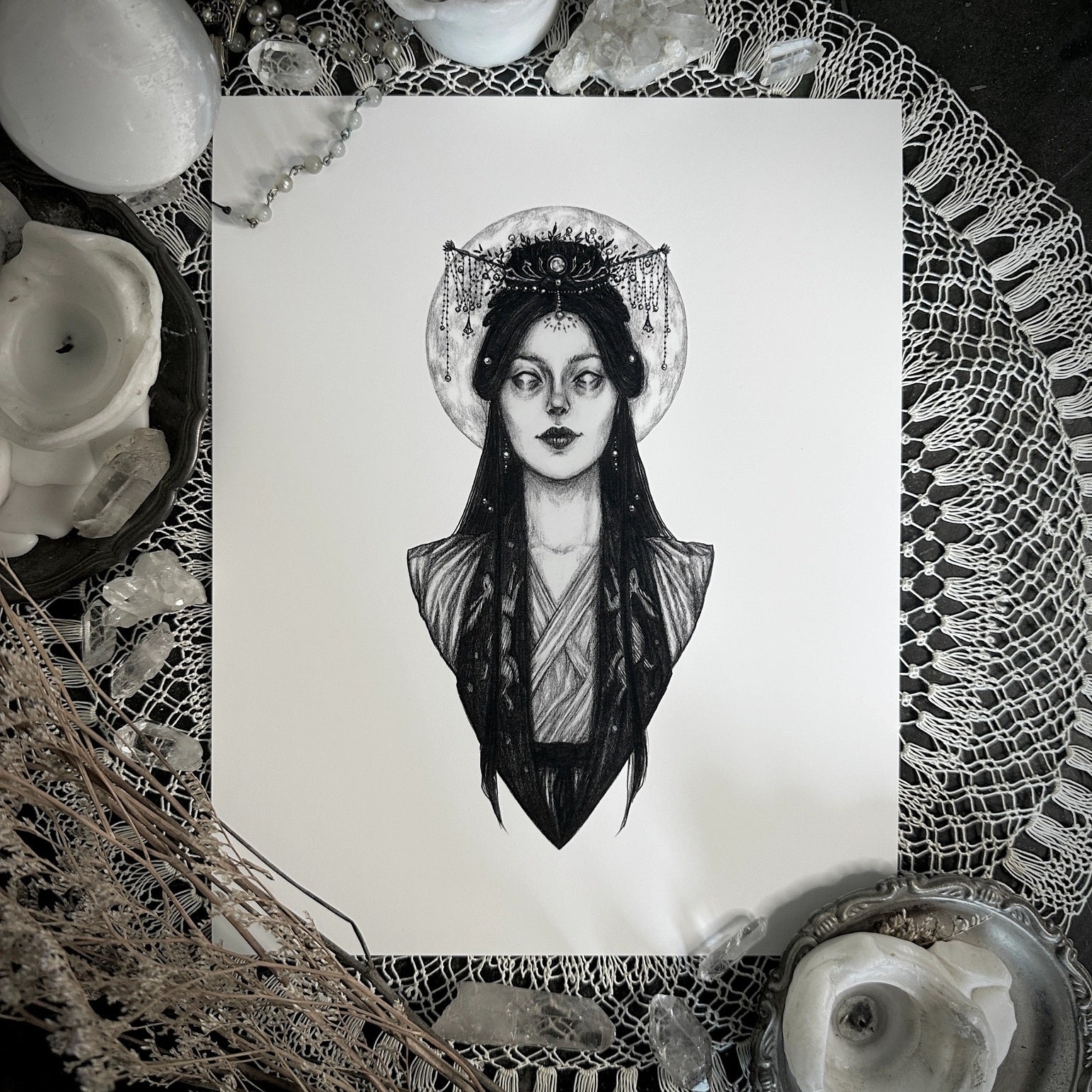 Chang'e Chinese Goddess of the Moon + Beauty - Fine Art Print | Caitlyn ...