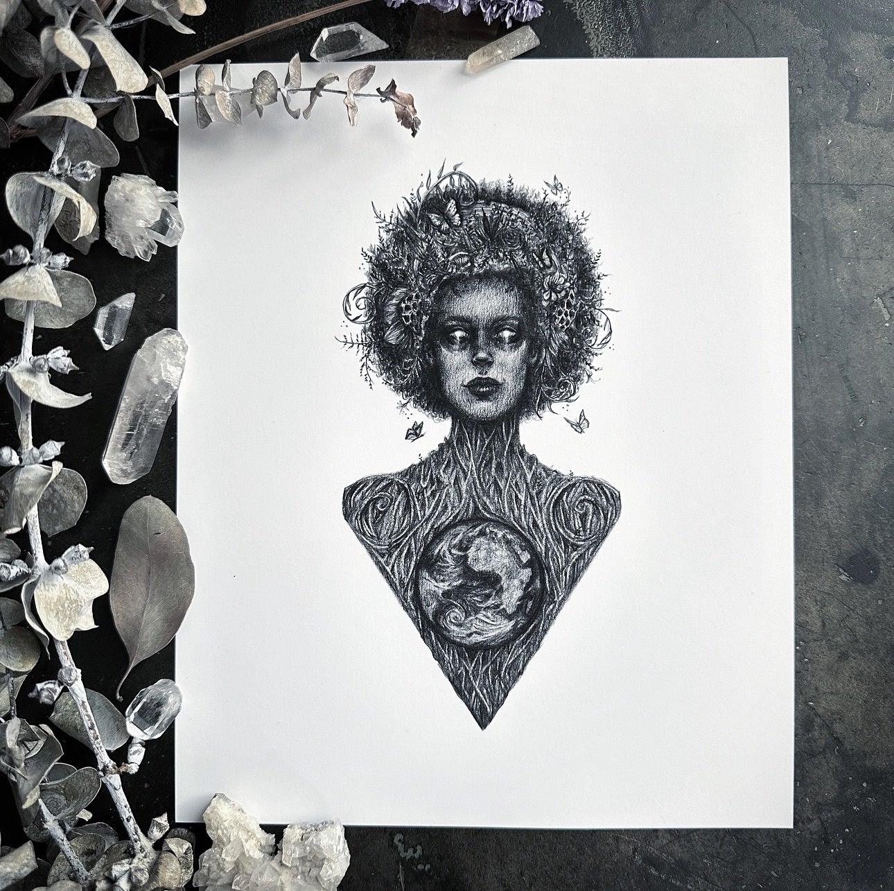 Gaia Greek Goddess of the Earth - Fine Art Print | Caitlyn McCarthy Art ...